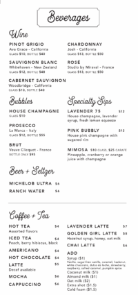 Menu - Heirloom Haul